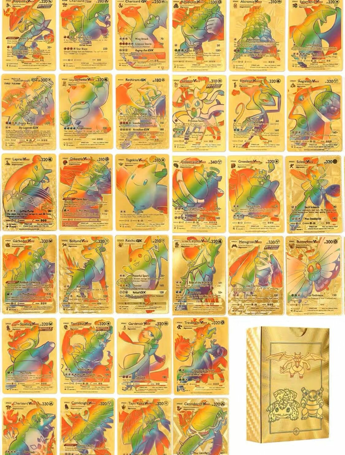 Карточки-коллекция Pokémon Дождевая Дуга Золотая Фольга - 55 карт для игры и коллекционирования