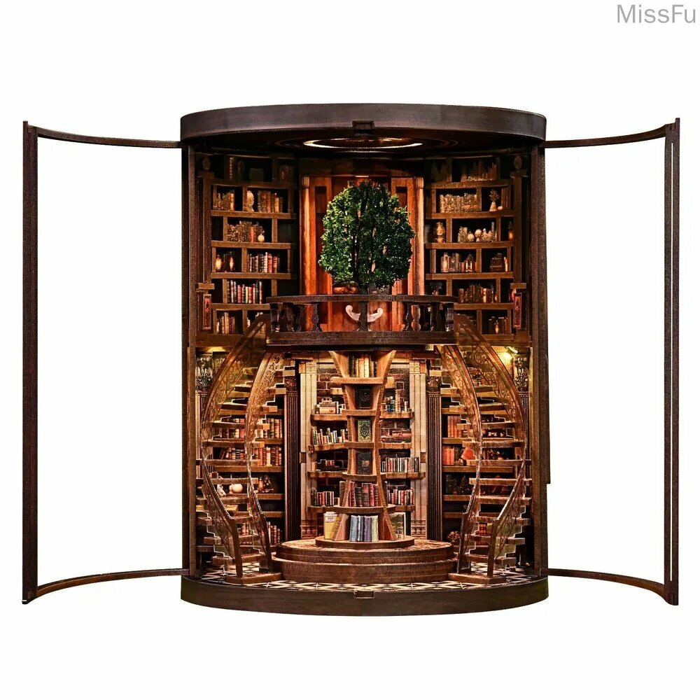 RE, Румбокс Лесная Библиотека с Деревом из МДФ