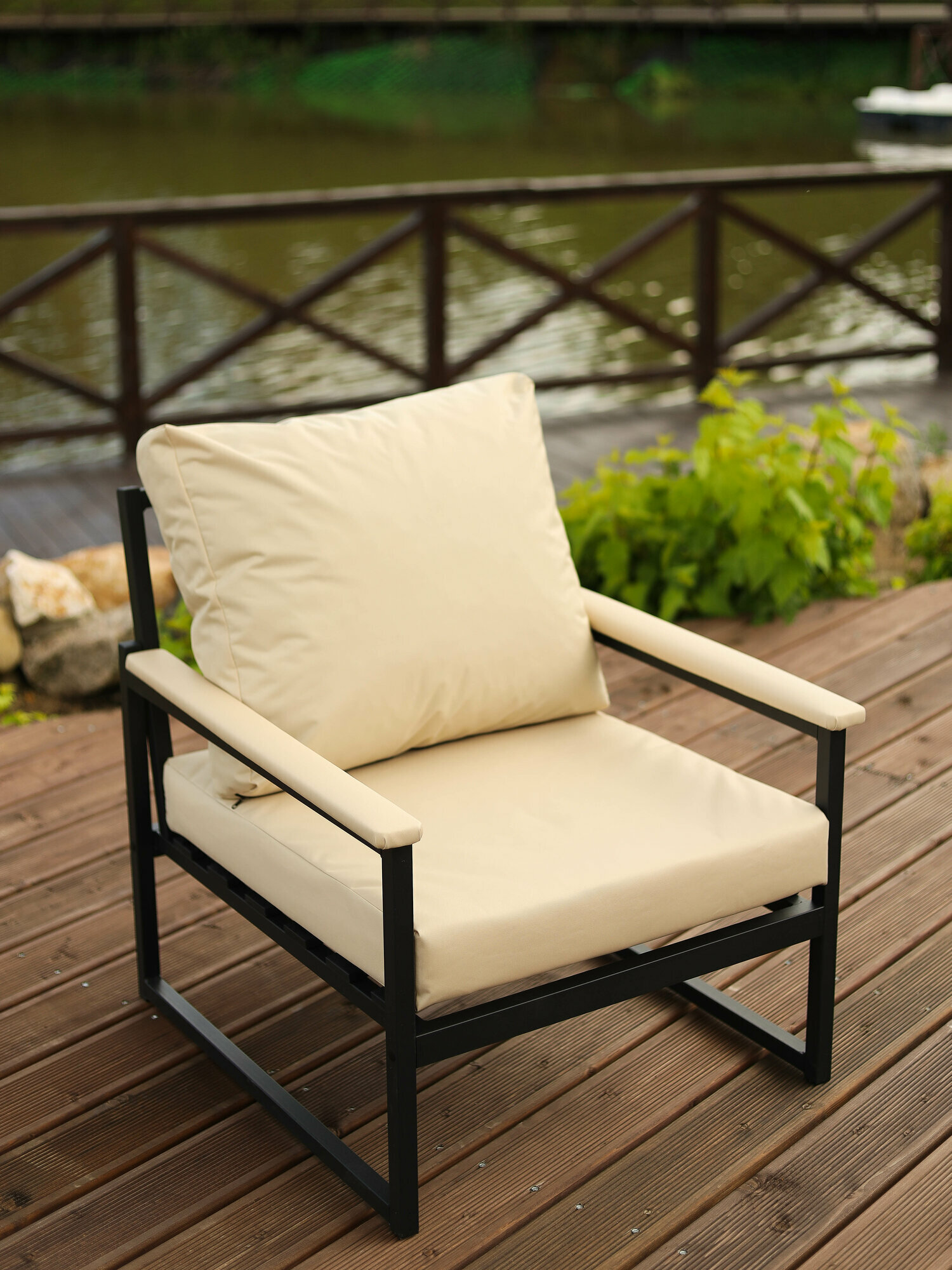 Кресло дачное садовое Stur / Oxford / Бежевый