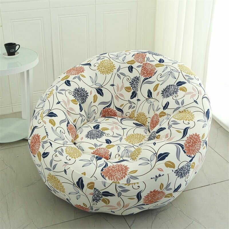 Универсальный эластичный чехол для дивана в форме тыквы, чехол для круглого кресла-пуфика, новый чехол для одноместного табурета с полным покрытием.