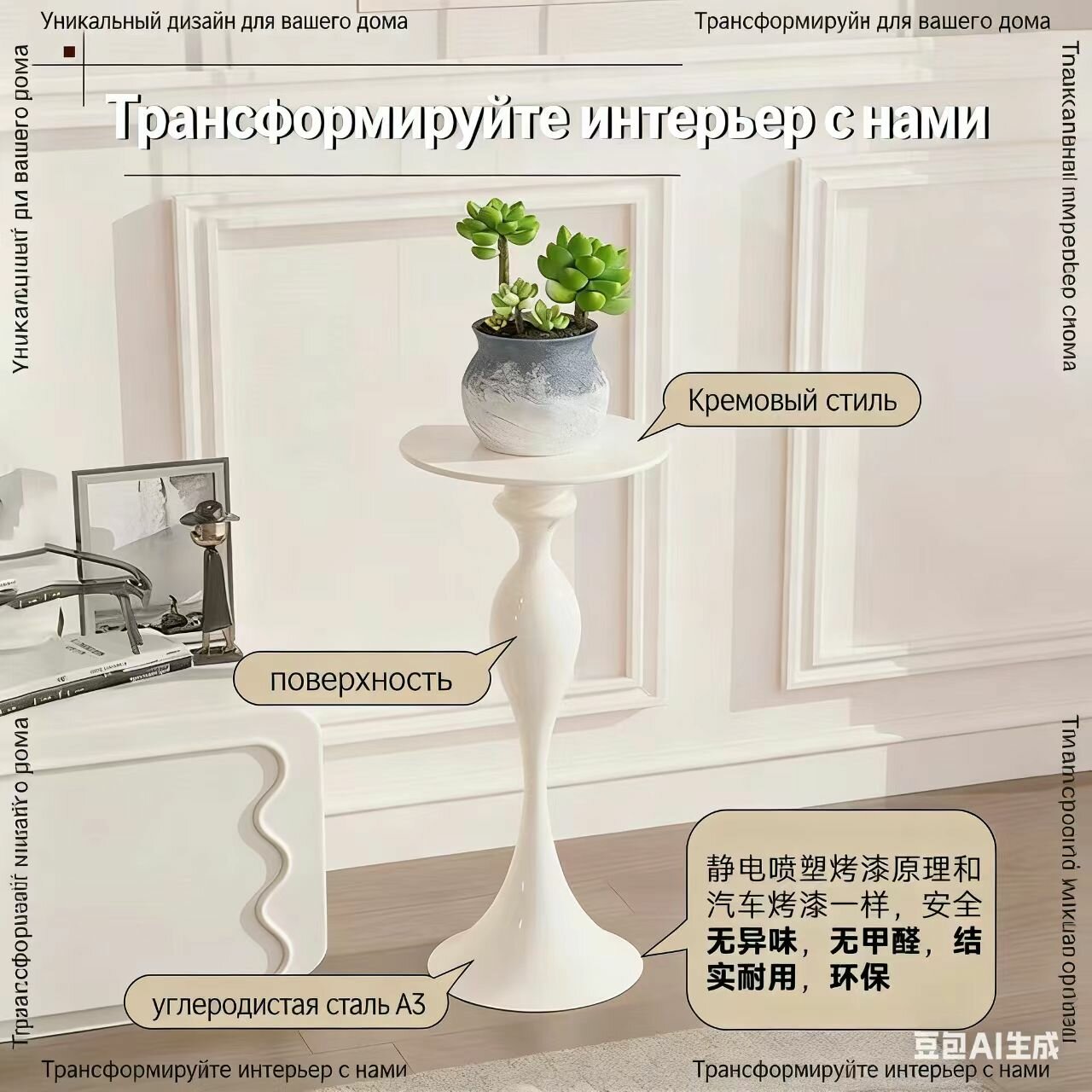 Журнальный столик IKEA, европейский дизайн, минимализм, металл