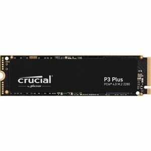 Crucial SSD P3 Plus, 2000GB, M.2(22x80mm), NVMe, PCIe 3.0 x4, QLC, R/W 5000/4200MB/s, IOPs н. д./н. д, TBW 440, DWPD 0.1 (12 мес.)