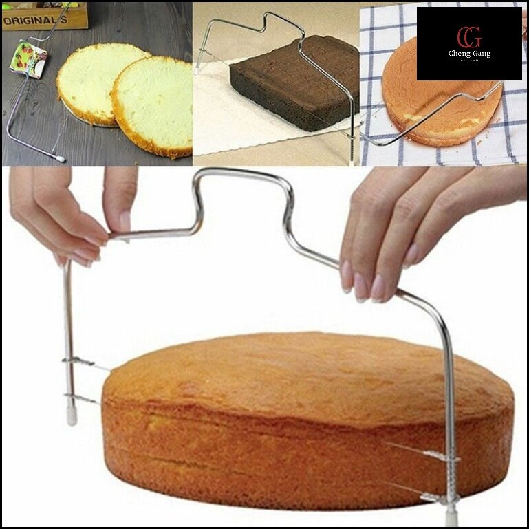 Струна для нарезки коржей бисквита и Тортов, набор для выпечки рамка и 2-е струны, леска для тортов / резак для кексов / нож для выпечки, 1 шт.