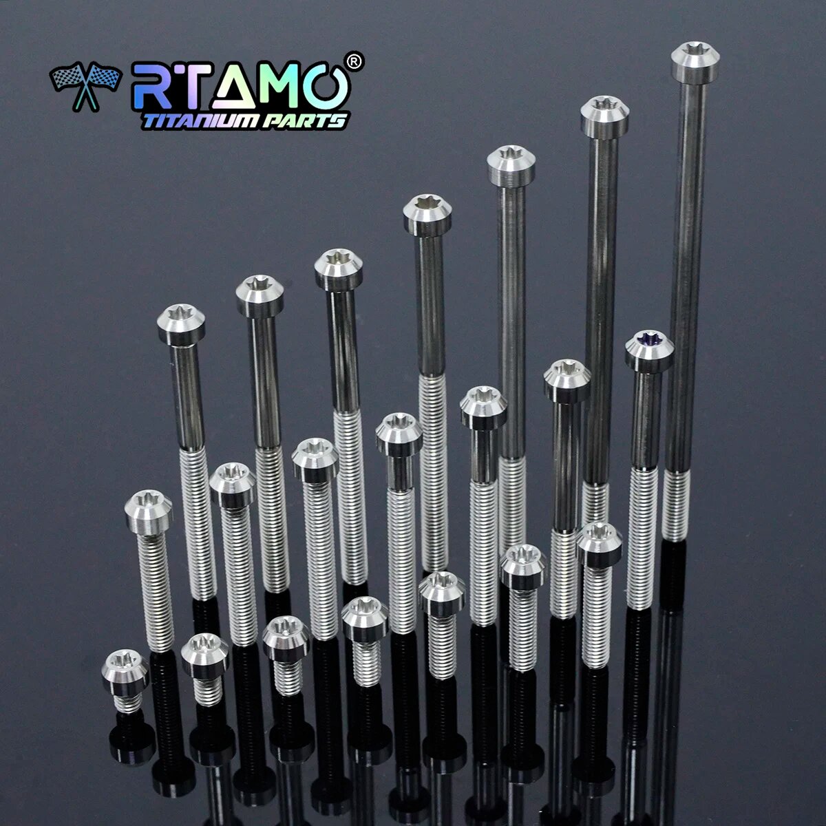 RTAMO болт из титанового сплава Gr5 M6X7.5-120 Silver (1PC), M6X110 mm