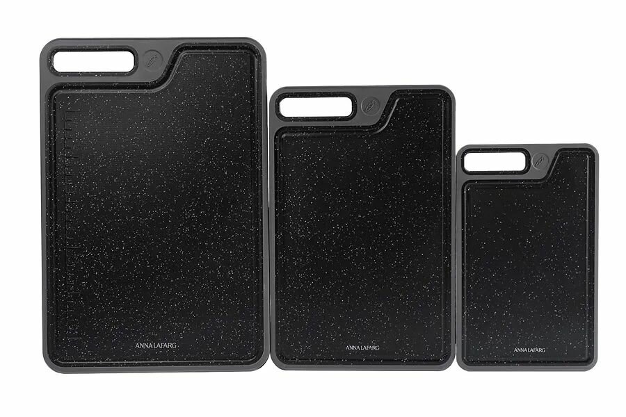 Набор разделочных досок, 3 шт, пластик, черный, Graphite