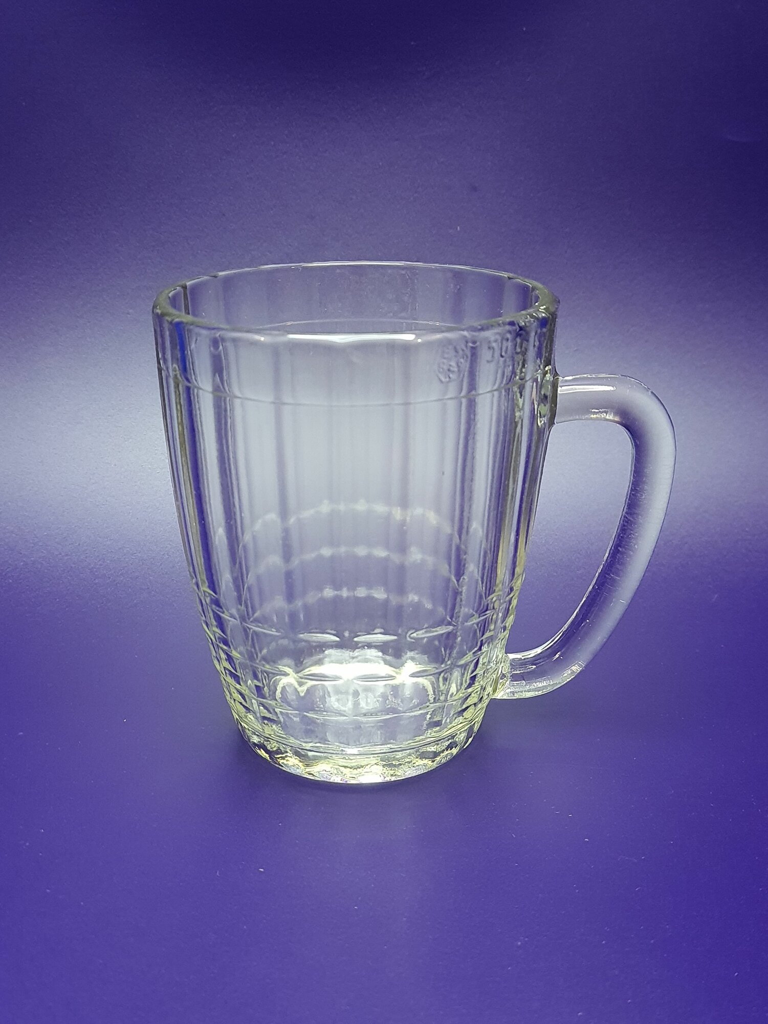 Кружка винтажная пивная, квасная, стекло, 0,5 л, СССР 1970-1980е гг.