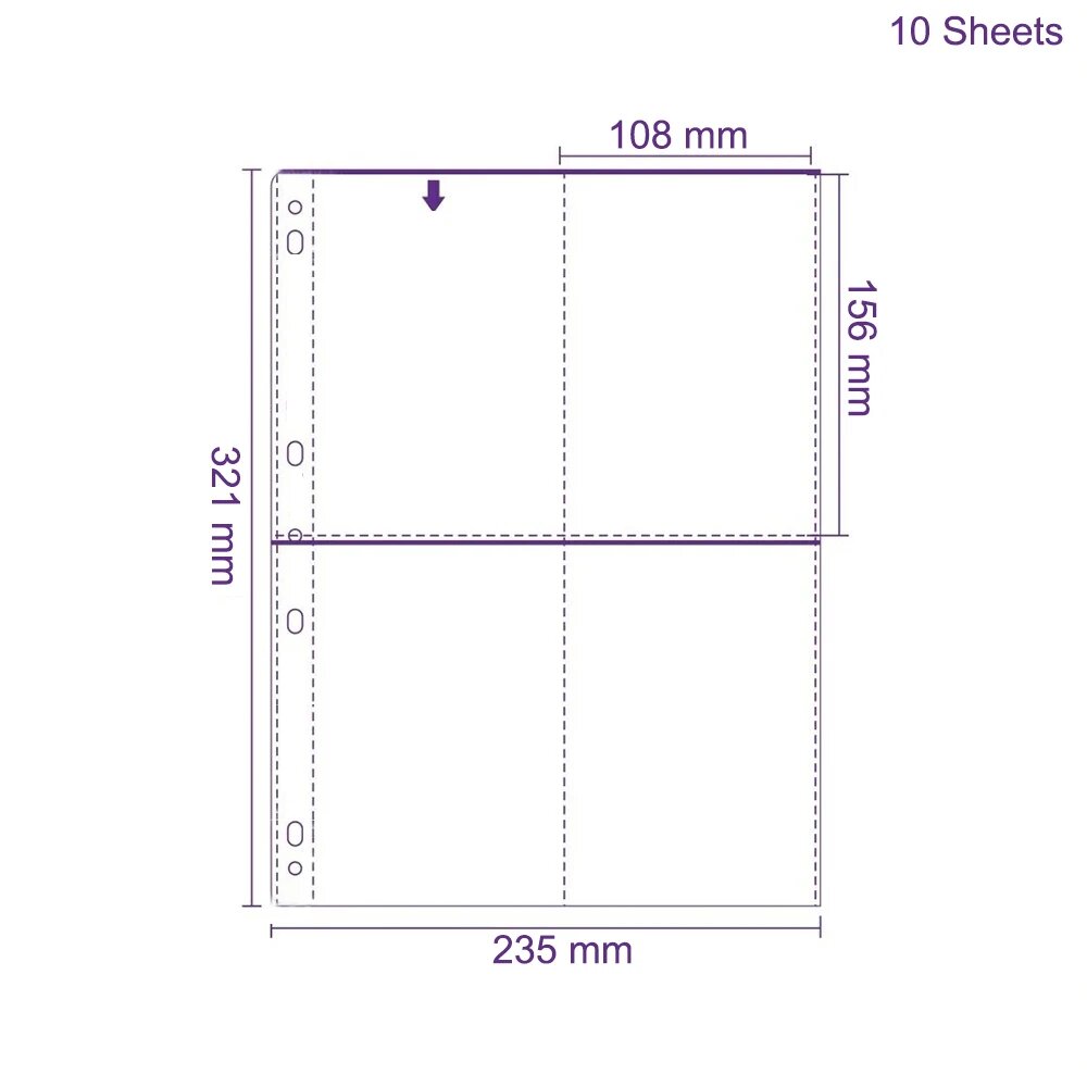Прозрачная папка для фото А4, толстые рукава, 2/4/6/8/9/10/12/16/20 карманов B 4 Pockets