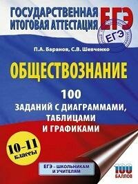 Книга "ЕГЭ. Обществознание : 100 заданий с диаграммами, таблицами и графиками : 10-11-й классы"