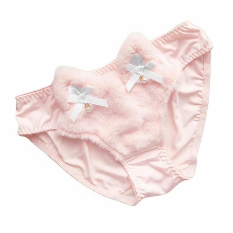 Женские трусики с кошачьими ушками, Розовый - L