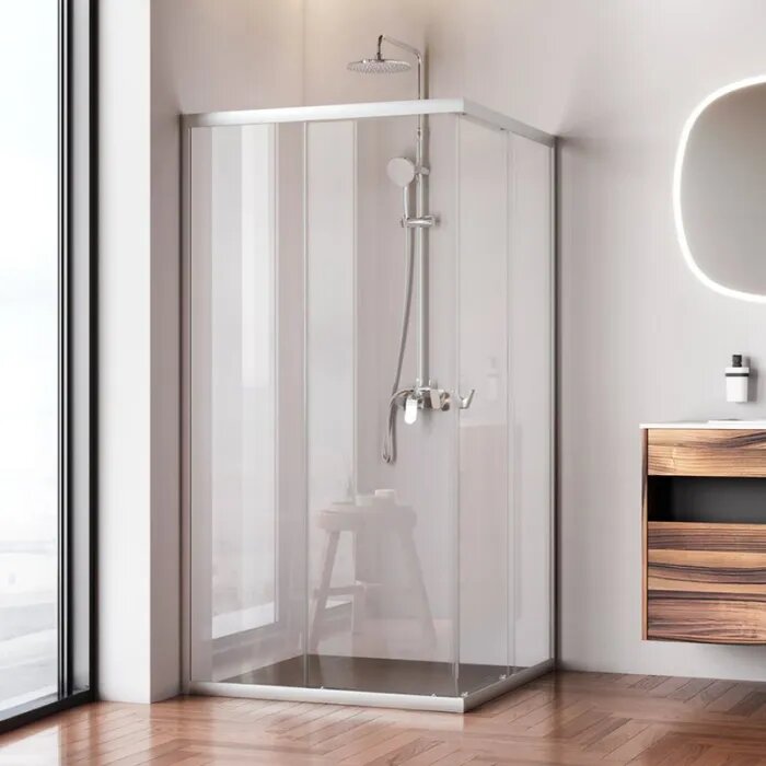 Душевой уголок AM.PM Sunny W87G-403-100100-MT 100x100 см, серебро