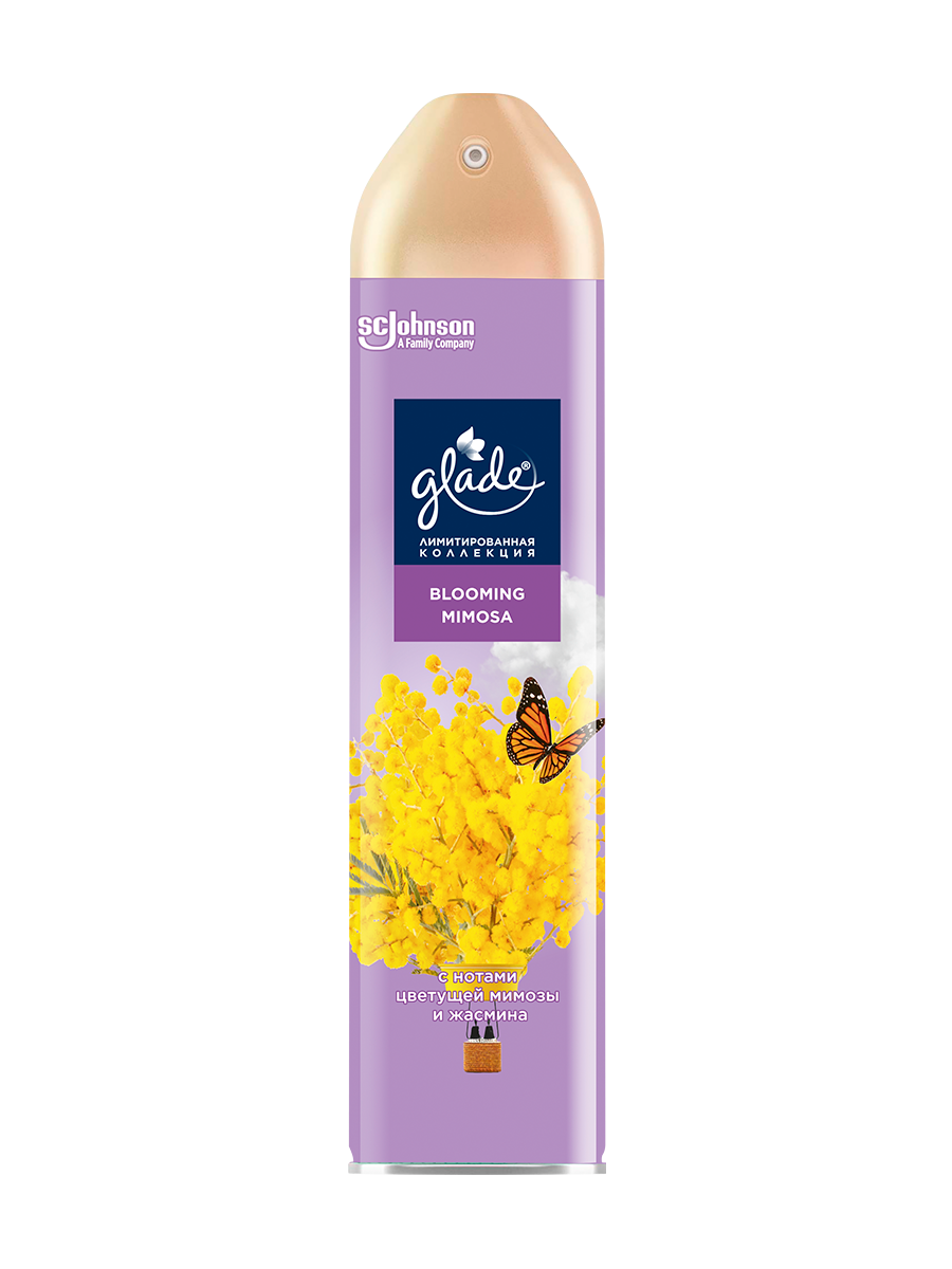 Освежитель воздуха Glade "Blooming Mimosa", аэрозольный баллон, 300мл