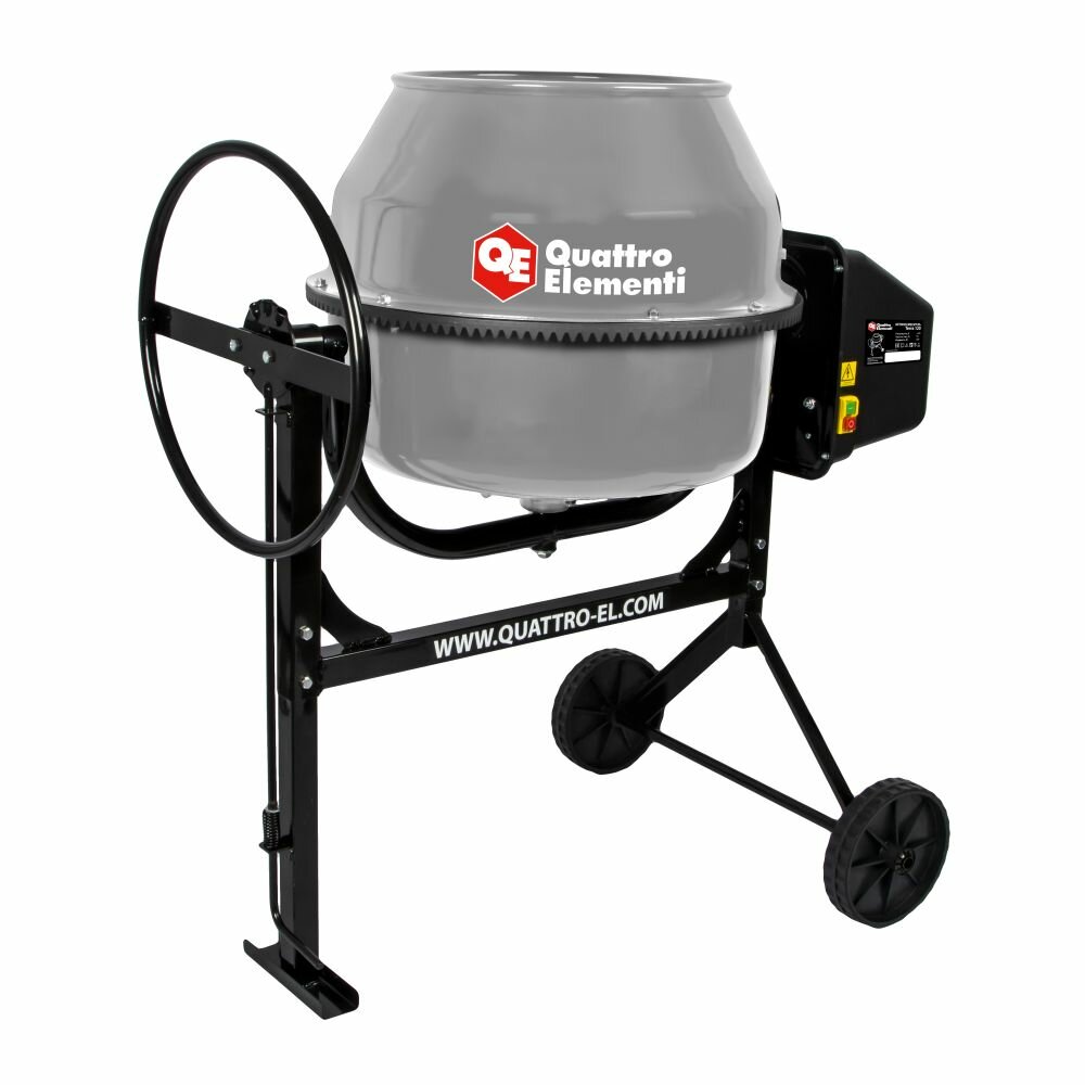 Бетоносмеситель QUATTRO ELEMENTI Terra 120 550 Вт 120л 27об/м замес 40л чугунный венец шт