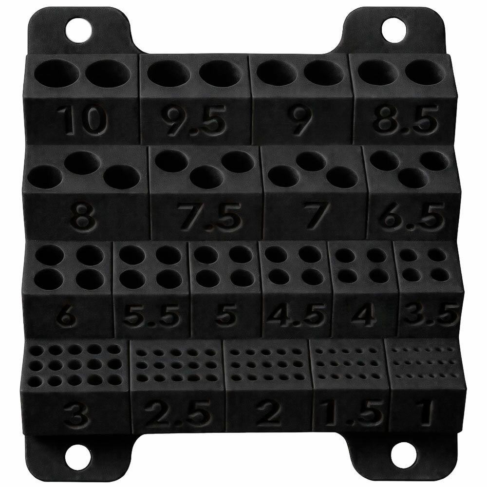 Подставка органайзер для сверл, черный, 3D печать, пластик, 10 см x 11 см