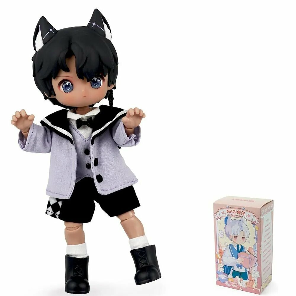 LEI-Doll Кукла BJD 1/12 шарнирная (NAGI) аниме с одеждой и аксессуарами. Коллекционная кукла. Идеальный подарок для девочек и коллекционеров