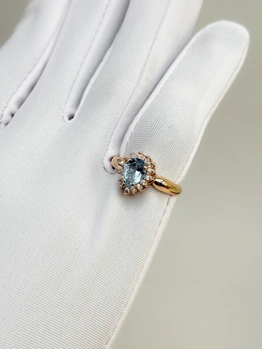 Кольцо, фианит