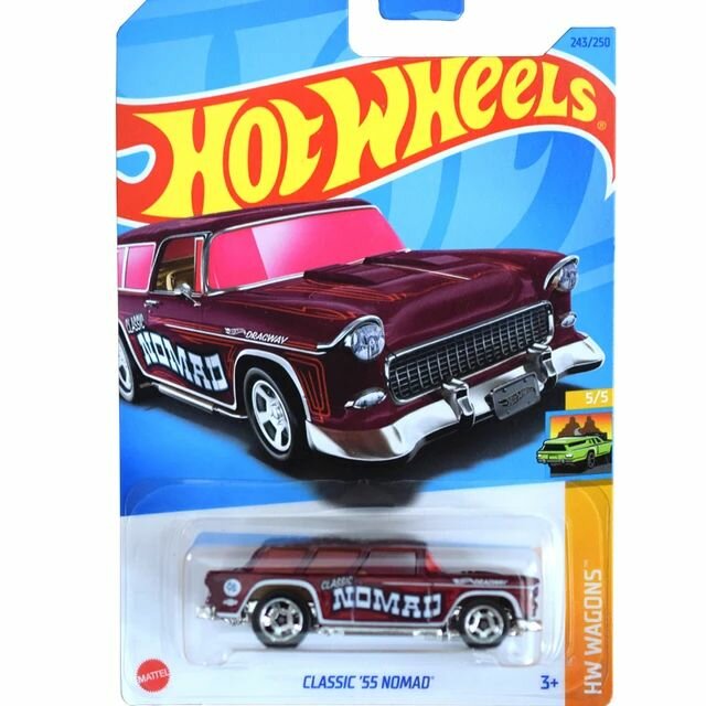 Машинка базовая Hot Wheels Classic 55 Nomad бордо