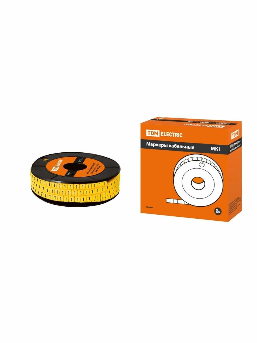 Маркер МК1 - 2,5мм символ "1" 1000шт/ролл TDM
