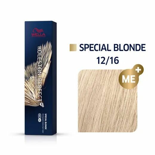 Wella Koleston Perfect ME+ 12/16 Слоновая кость/Ультраяркий блонд пепельно-фиолетовый Стойкая крем-краска для волос, 60 мл