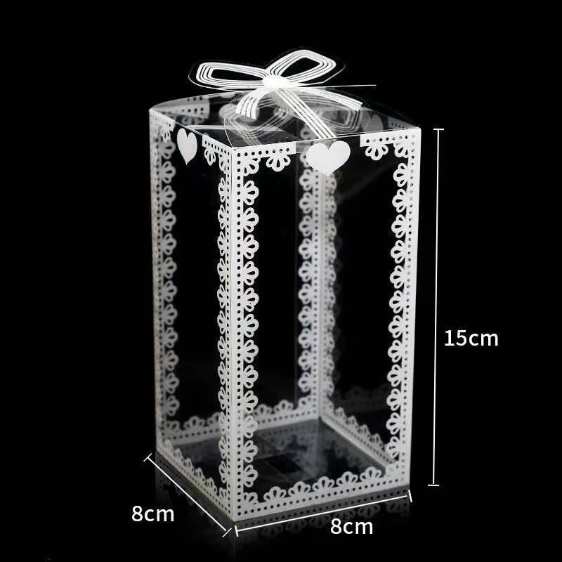 Прозрачная подарочная коробка 8*8*15, 10шт