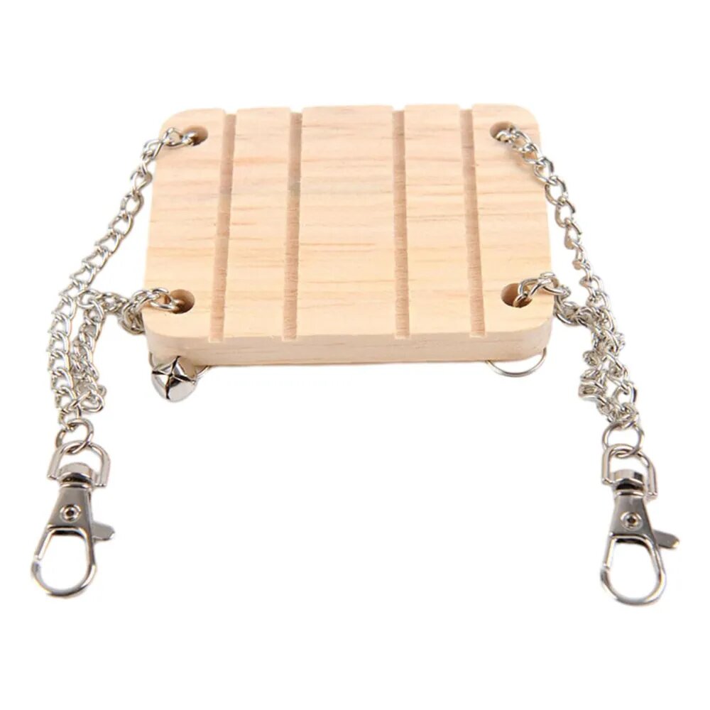 Деревянные качели для хомяка, прочная клетка, игрушка для рептилий, крыс, шиншилл, для упражнений и отдыха