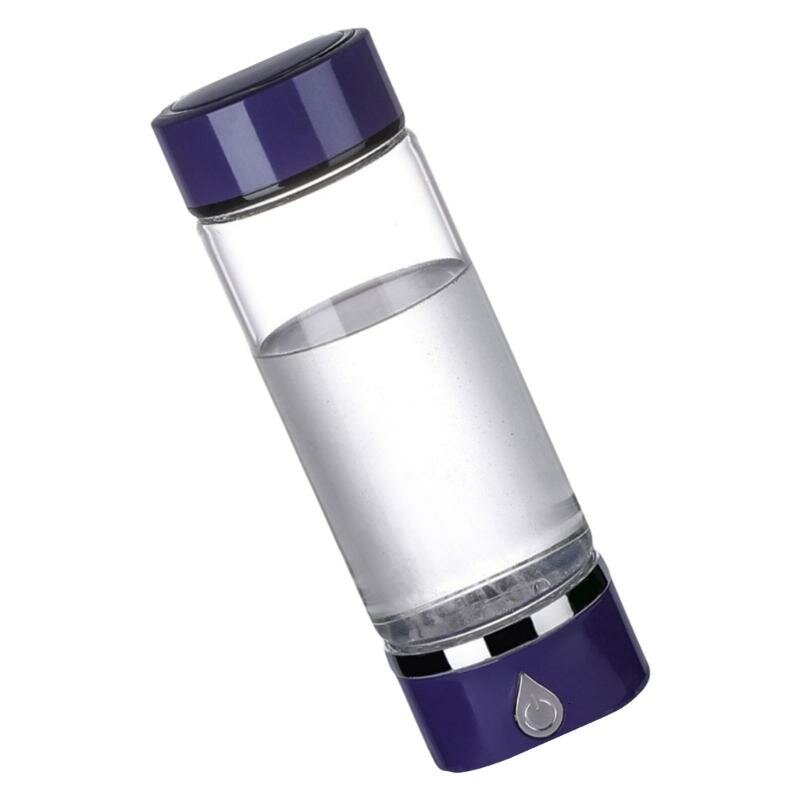 Высококонцентрированный низкомолекулярный электролизный стакан для воды, обогащенный водородом, двухслойный стакан для воды из нержавеющей стали-синий