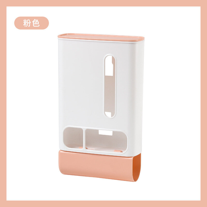 Настенный держатель для мешков с клеящимся креплением, широкая модель, розовый цвет, коробочная упаковка для кухни,