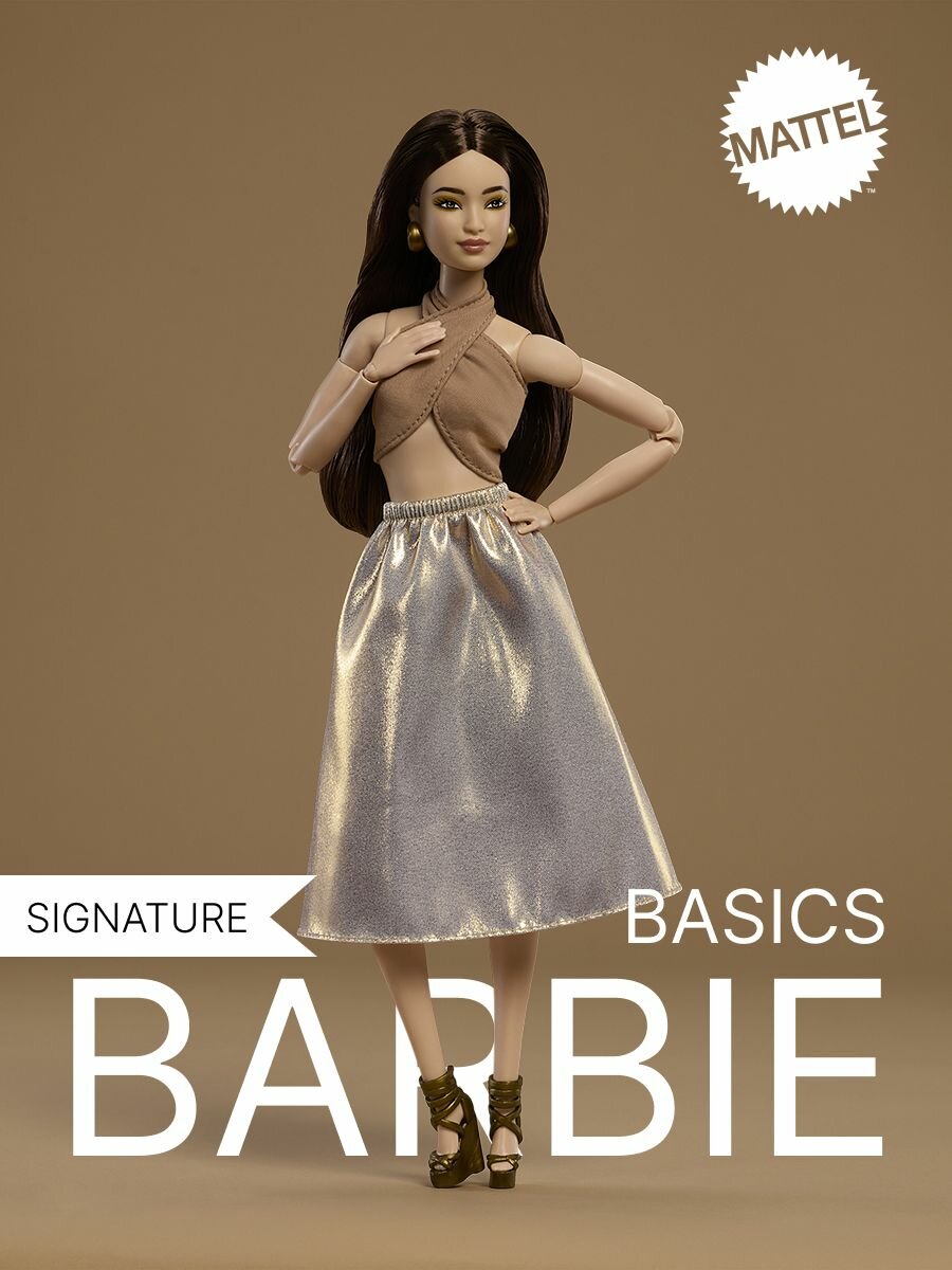 Шарнирная кукла Барби Базовая JJX25 модель № 6 Barbie Basics Mattel