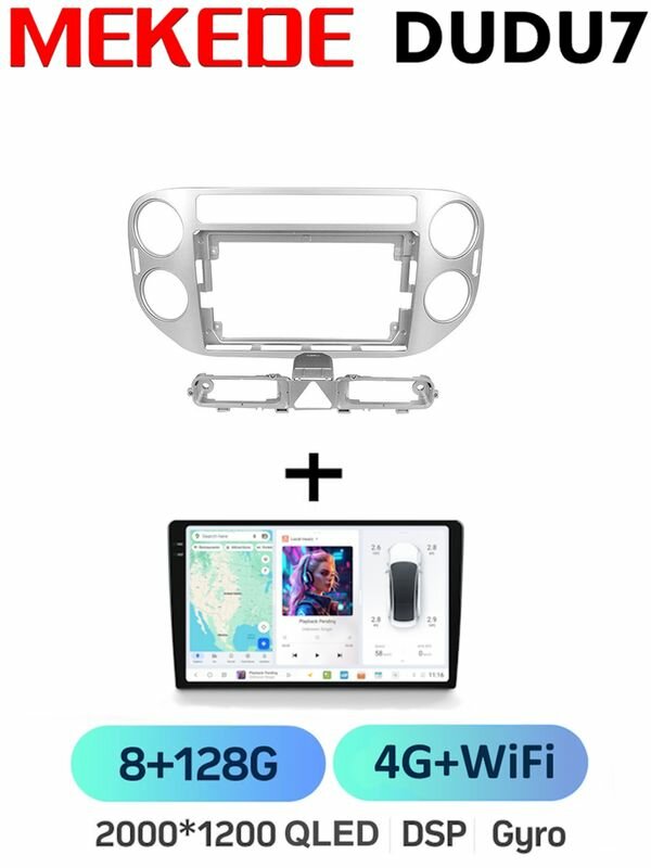 Магнитола 9" Mekede DUDU7 8/128 Gb для Volkswagen Tiguan 1 NF 2006-2017 Golf Plus F2 Дорест carpay Android