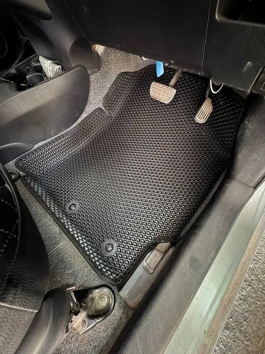 EVA Коврики с бортами в Toyota Vitz 3 XP 130 Тойота Витц 3 Ева ковры с бортиками
