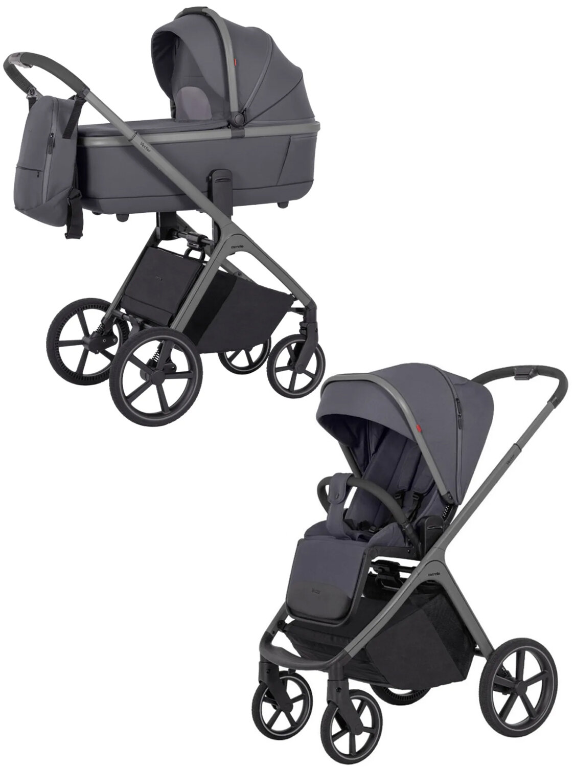 Коляска 2 в 1 CARRELLO Vector CRL-6550 Landscape Grey, всесезонная, серый