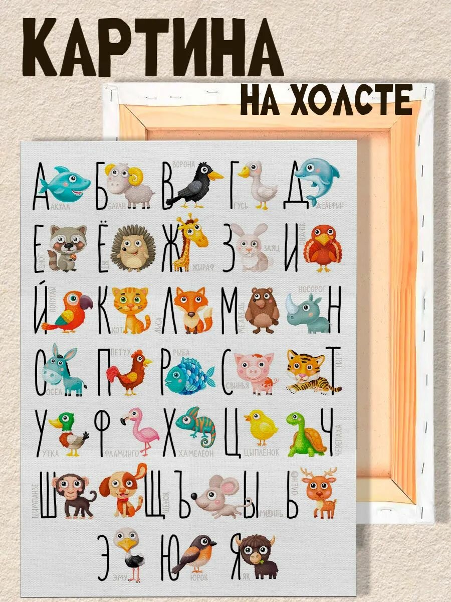 Картина на стену в детскую комнату Алфавит
