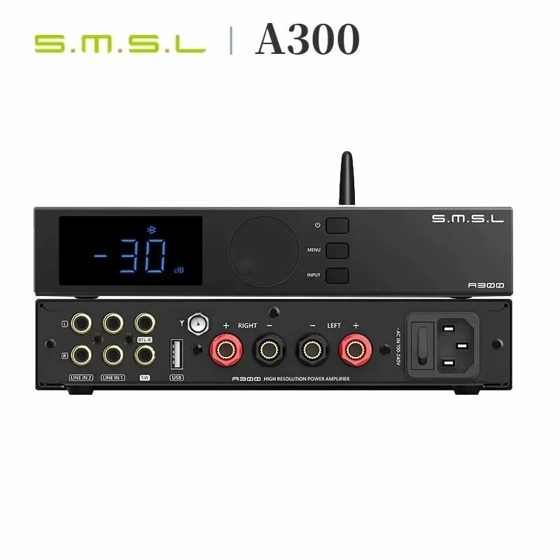 SMSL A300 Аудиосистема Hi-res Bluetooth 5.0 с усилителем мощности 2.1 165 Вт * 2 BTL 330 Вт