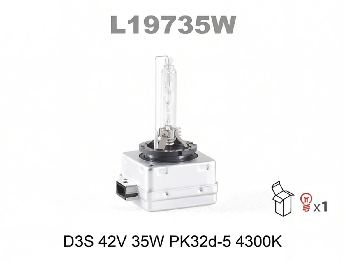Лампа газоразрядная D3S 12V 35W PK32D-5 4300K L19735W LYNXauto арт. L19735W