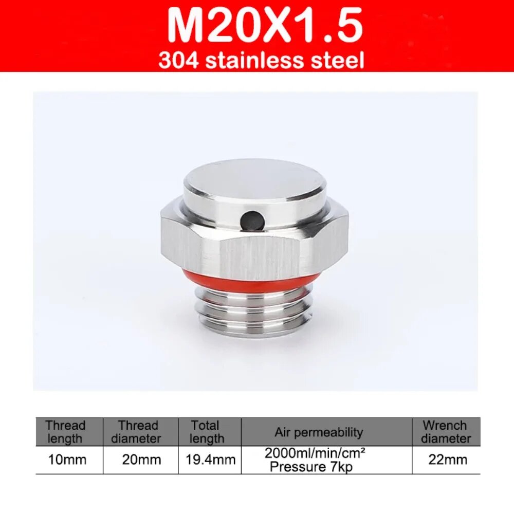 Вентиляционный клапан M20X1.5 из нержавеющей стали 304