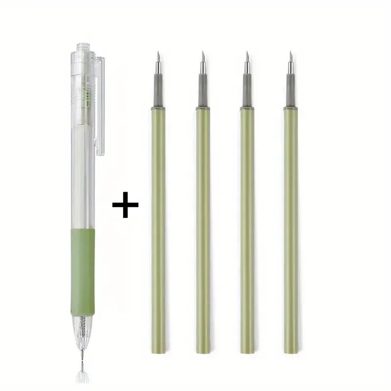 Набор мини-ножей для гравировки 1+4/5 шт. Зеленый, GREEN