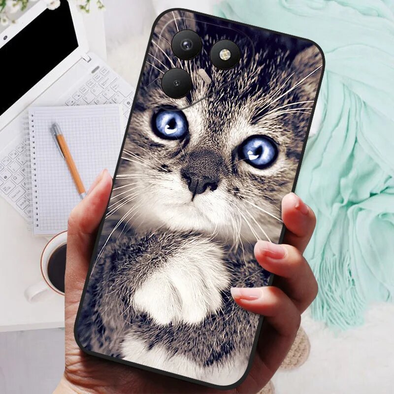 Чехол для Tecno Pova 7 4G Pova7 LJ6, черный чехол Lion Wolf, силиконовые мягкие чехлы на заднюю панель для Tecno Pova 7, защитный чехол для телефона