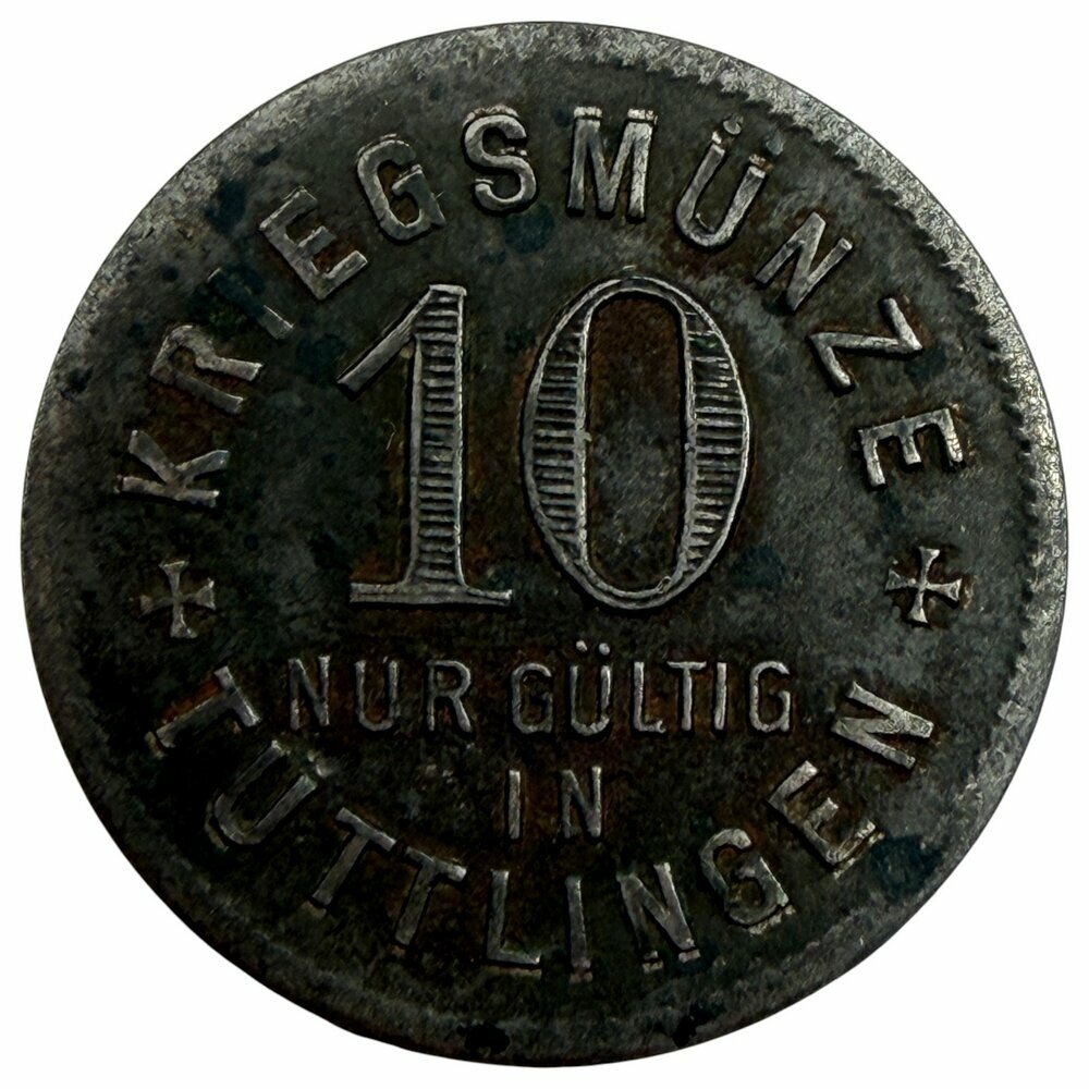 Германия, Германская империя, Тутлинген 10 пфеннигов 1917 г. (Fe)
