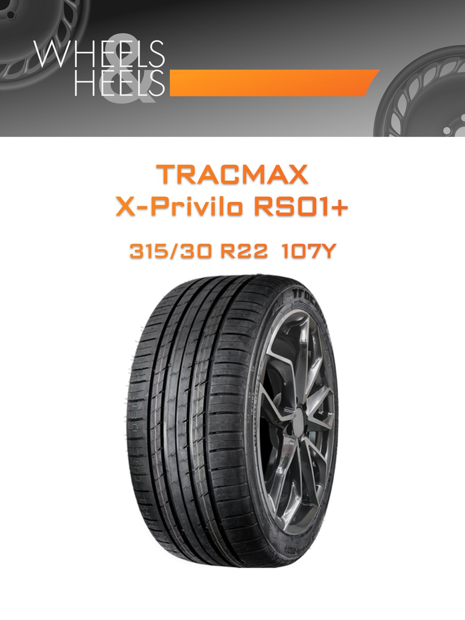 Шина автомобильная Tracmax X-Privilo RS01+ 315/30 R22 107Y XL SUMMER, летняя, универсальная