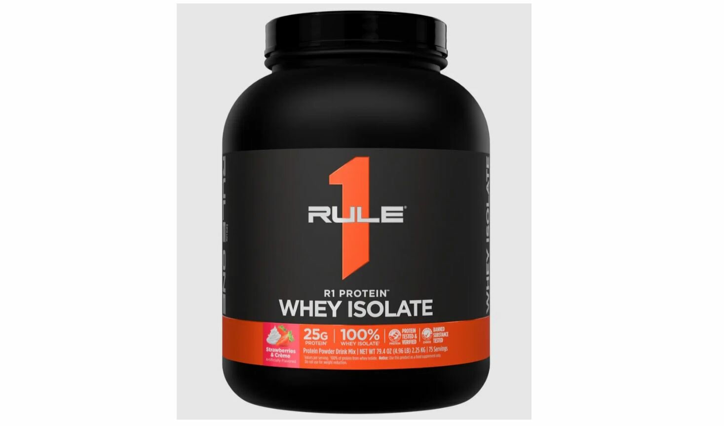 Rule One, R1 PROTEIN Isolate, Изолят, 2.2 кг (Клубника-крем)
