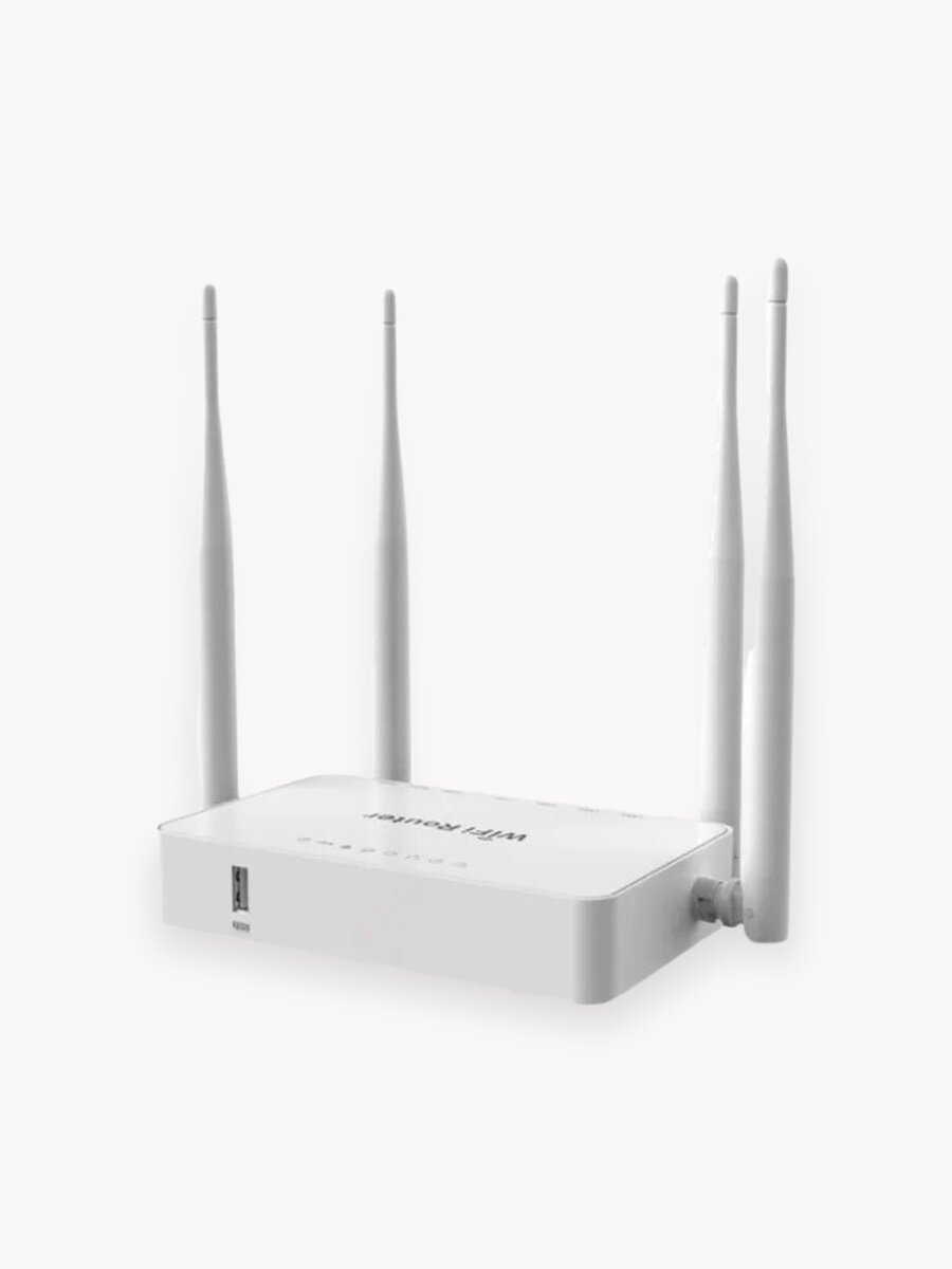 Роутер, 4 LAN-порта, 2.4 ГГц, 300 Mbps, стандарт связи Wi-Fi