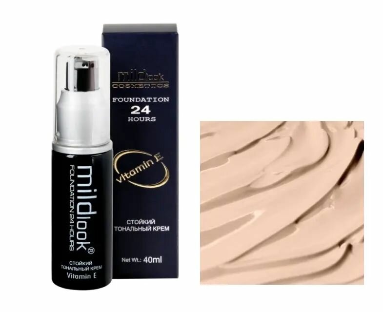 Тональный крем MildLook Mildlook, дозатор, тон 1, стойкий