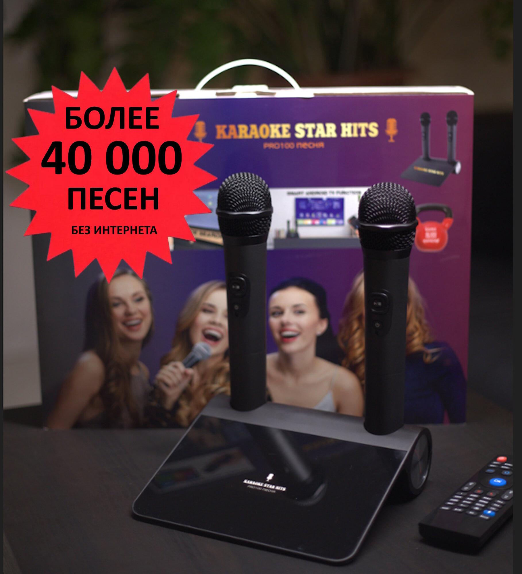 Караоке система с двумя микрофонами