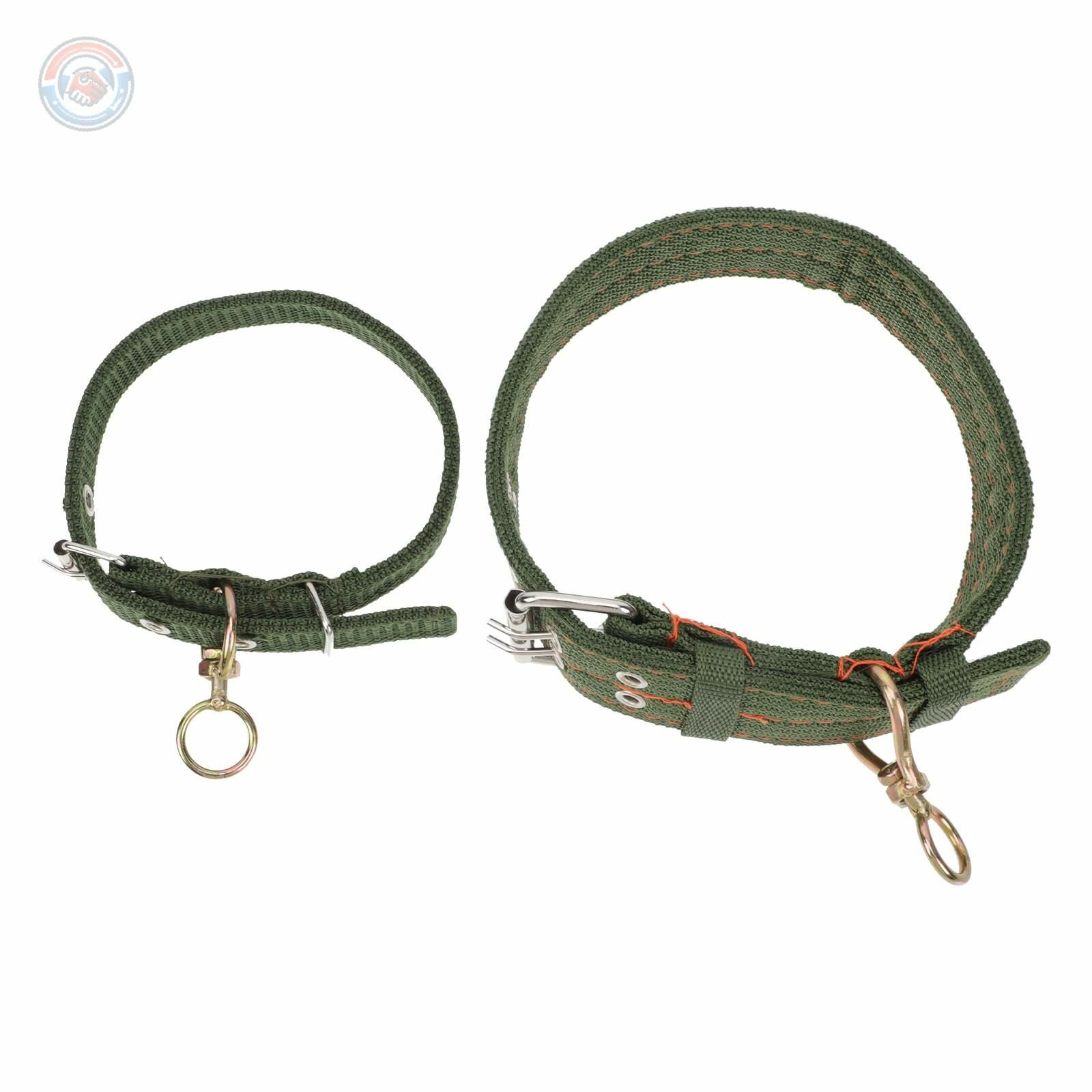 Ошейник для коз и овец, регулируемый холщовый, зелёный, 64 см, удобный аксессуар для животноводства, безопасный контроль стада