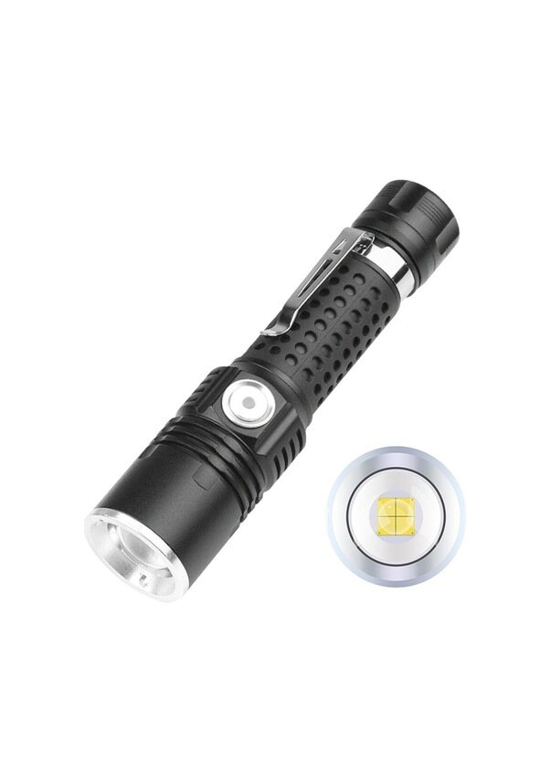 Портативный USB-фонарик с аккумулятором 18650, мощный и прочный, для кемпинга, со светодиодным источником света XHP50, практичный ручной фонарь для охоты и чрезвычайных ситуаций, разноцветный