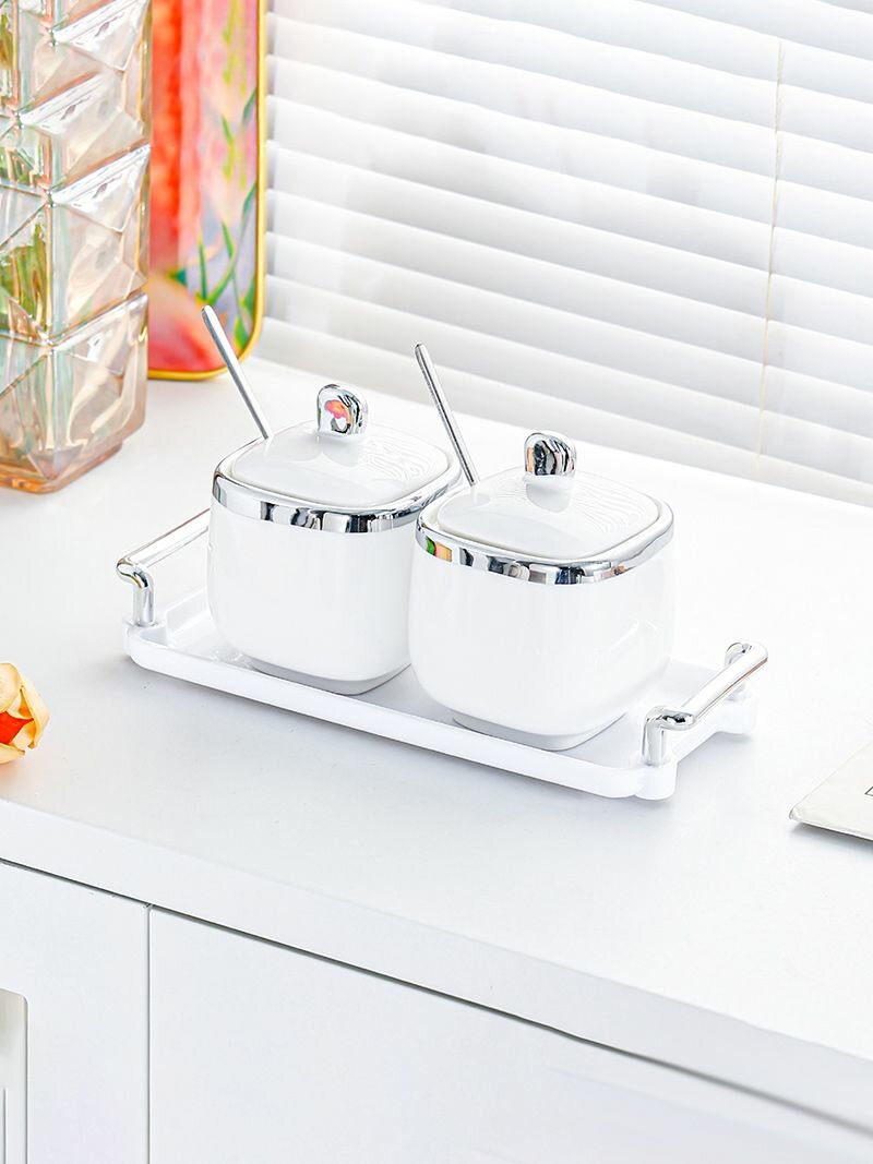 Набор Сахарница И Солонка На Подставке