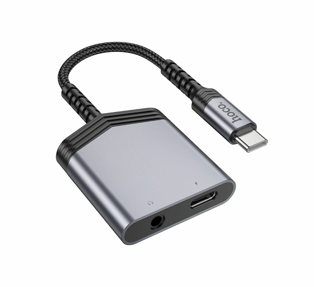 Переходник HOCO UA37 USB to RJ45, 120mm, серый