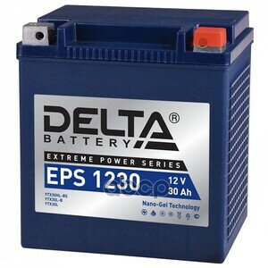 Батарея аккумуляторная DELTA battery eps agm 30а/ч 360а 12v обратная полярн. болтовые мото клеммы DE
