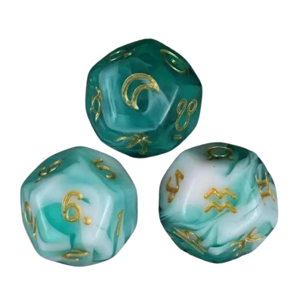 Набор из 3-х, 12-гранных кубиков созвездий -набор из четырех