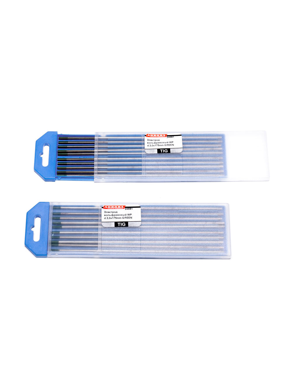 Электрод вольфрамовый Aurora WP d.3,0x175мм GREEN (пенал 10 шт.)