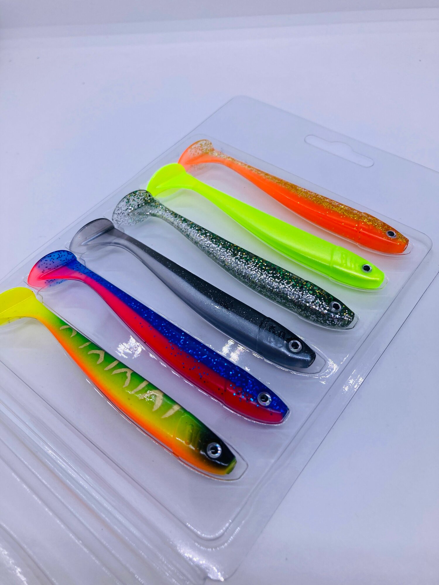 Силиконовые приманки / Виброхвост для рыбалки, набор 6 штук, 9.5см, 4гр